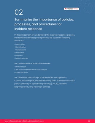 Comptia security sy0 601 domain 4 operation and incident response | PDF