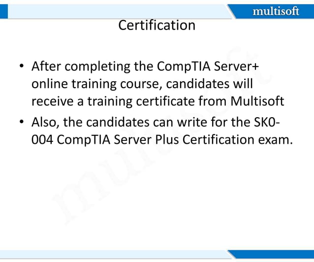 All About CompTIA Server+ | PPTX | Computing | Technology & Computing