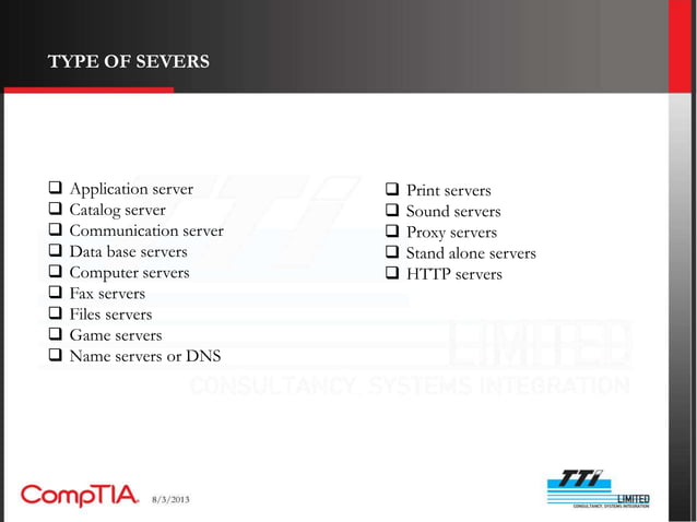 Comptia server presentation | PPTX