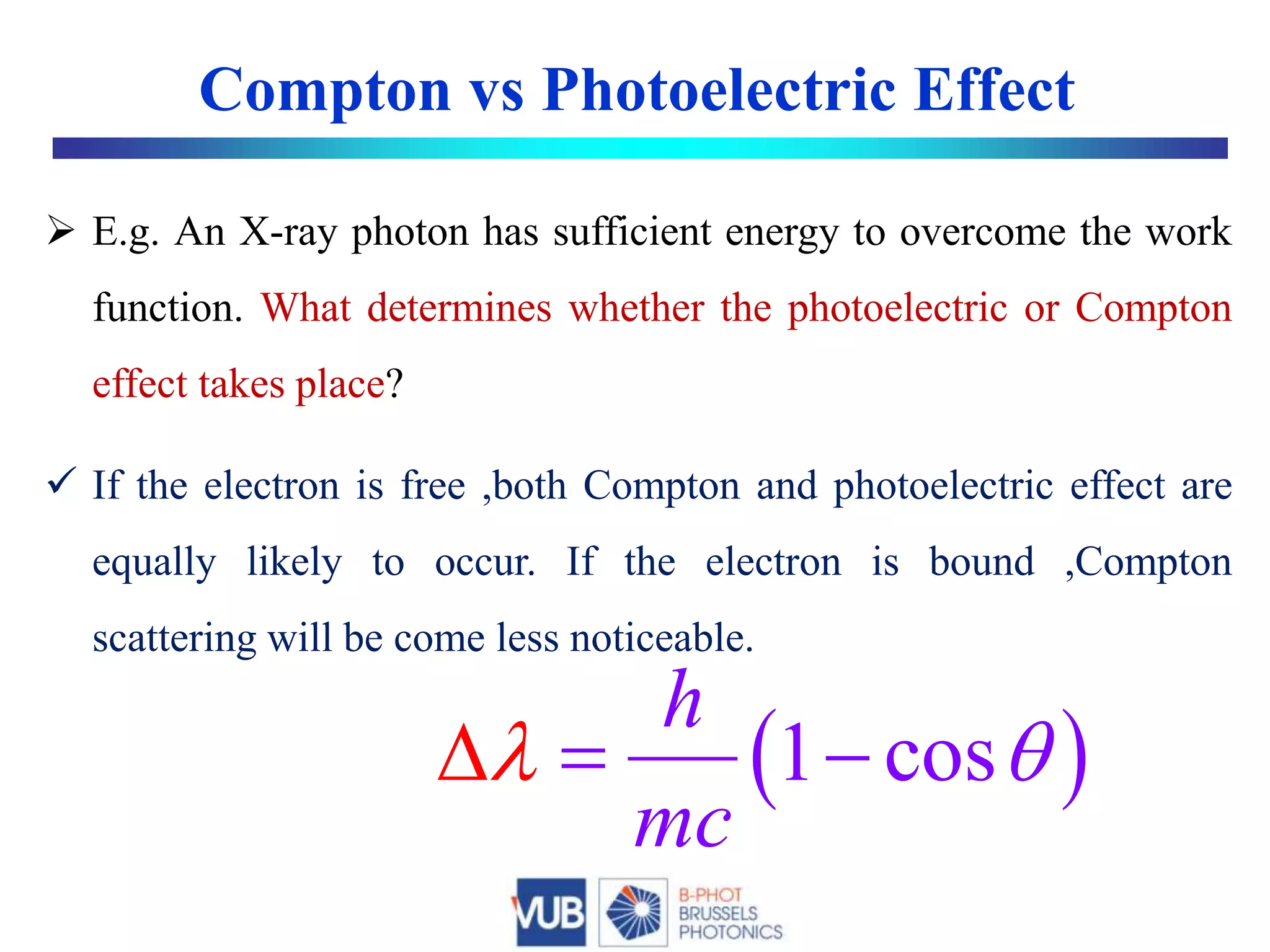 Compton effect | PPTX | Chemistry | Science