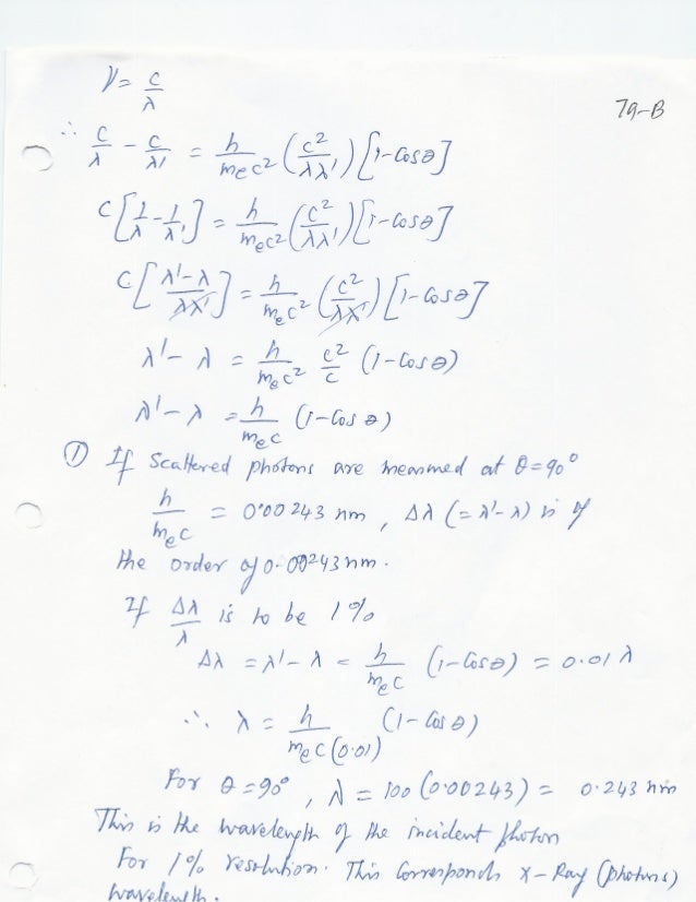 Compton effect derivation