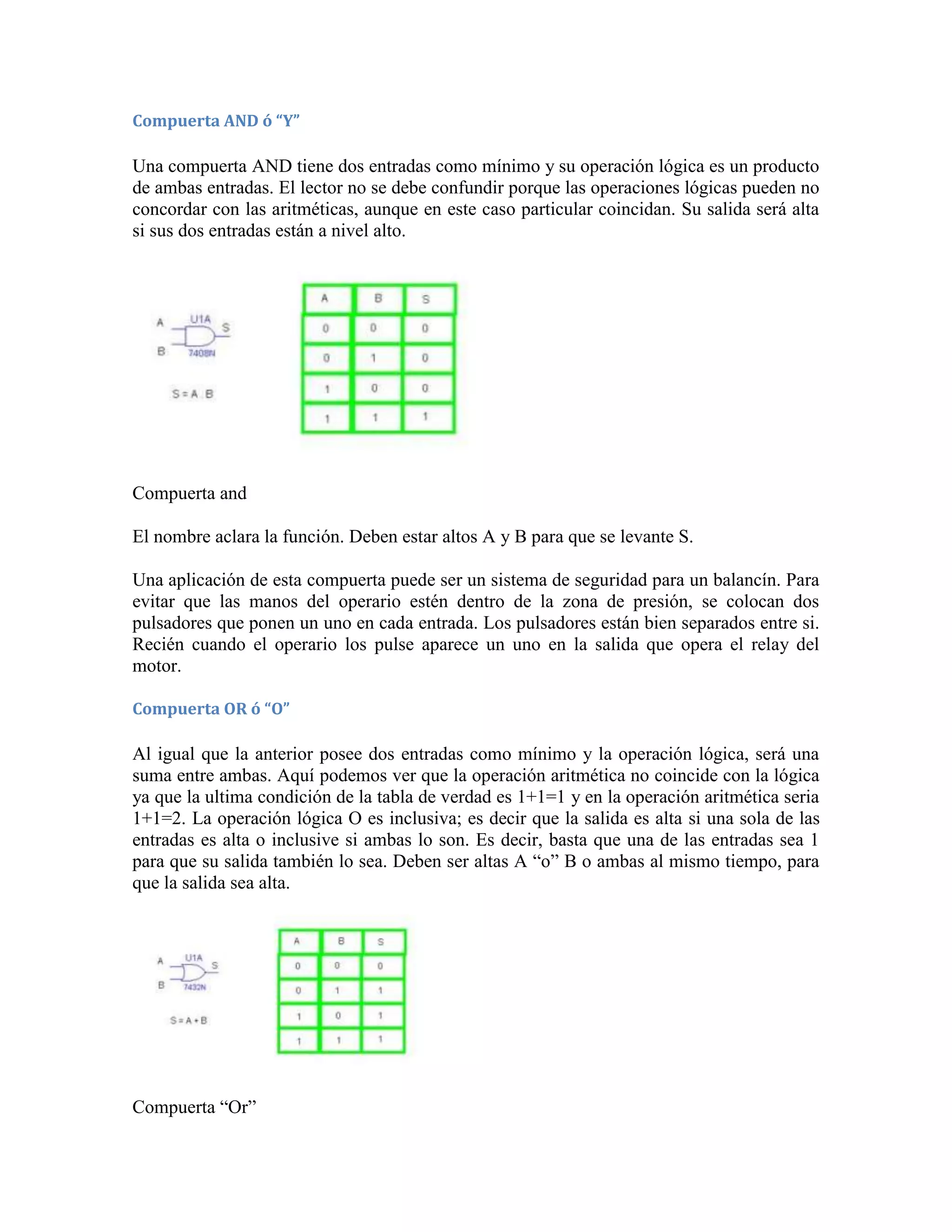 Compuertas lógicas | PDF