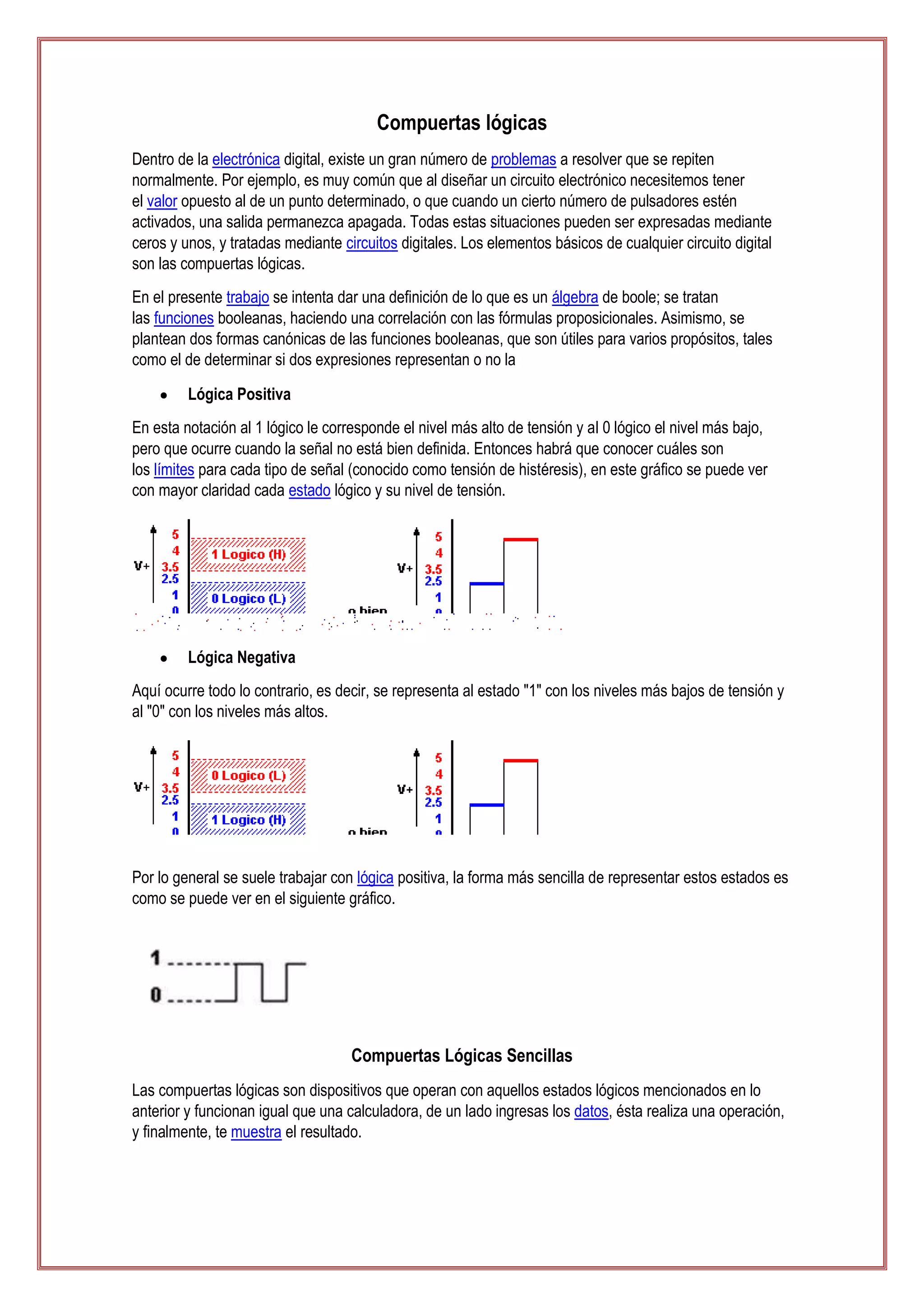 Compuertas lógicas | DOCX