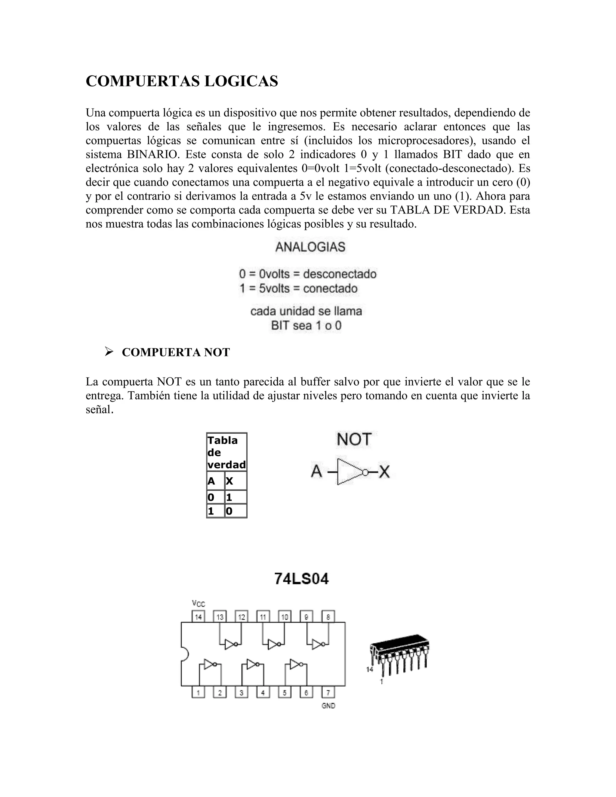 Compuertas logicas | DOCX
