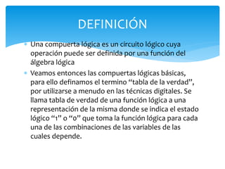 Compuertas logicas | PPTX