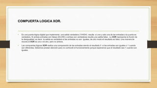 Compuertas XOR | PPTX