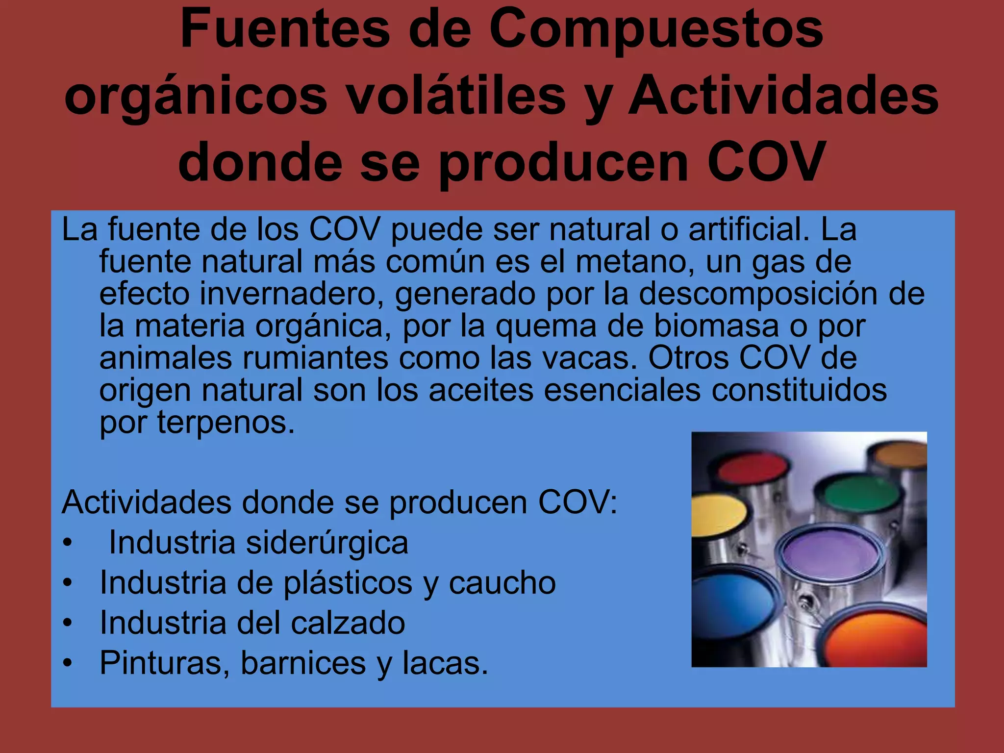Compuestos orgánicos volátiles | PPTX