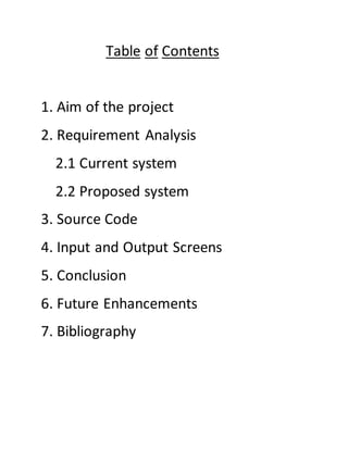 cbse 12 computer science investigatory project | DOCX