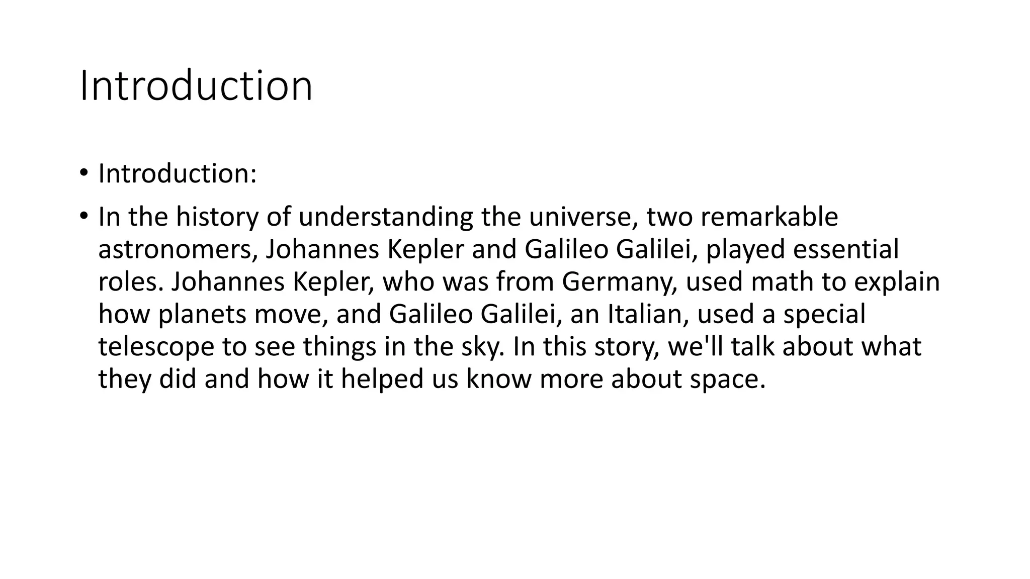 Theories of Johannes Kepler and Galileo Galilei | PPTX