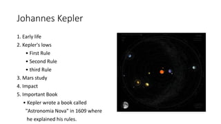 Theories of Johannes Kepler and Galileo Galilei | PPTX | Space and Astronomy | Science