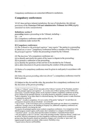 Insight into Compulsory Conferences at the Victorian Civil and ...