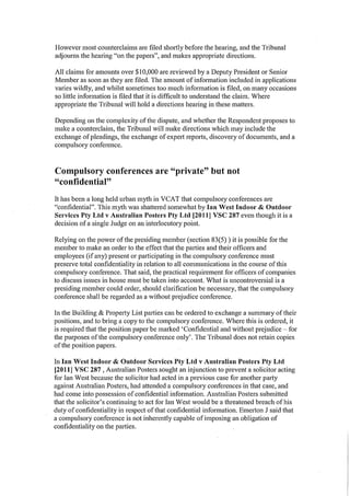 Insight into Compulsory Conferences at the Victorian Civil and ...
