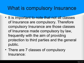 Compulsory insurance | PPT