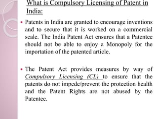 Compulsory licensing by surendra | PPTX | Pharmaceutical Industry ...
