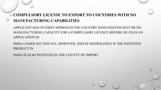 Compulsory licenese a window | PPTX