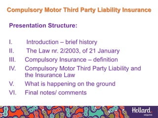 Compulsory motor third party liability in Mozambique | PDF