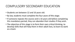 COMPULSORY SECONDARY EDUCATION en Inglés | PPT