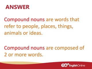 Compund nouns | PPTX
