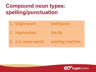 Compund nouns | PPTX