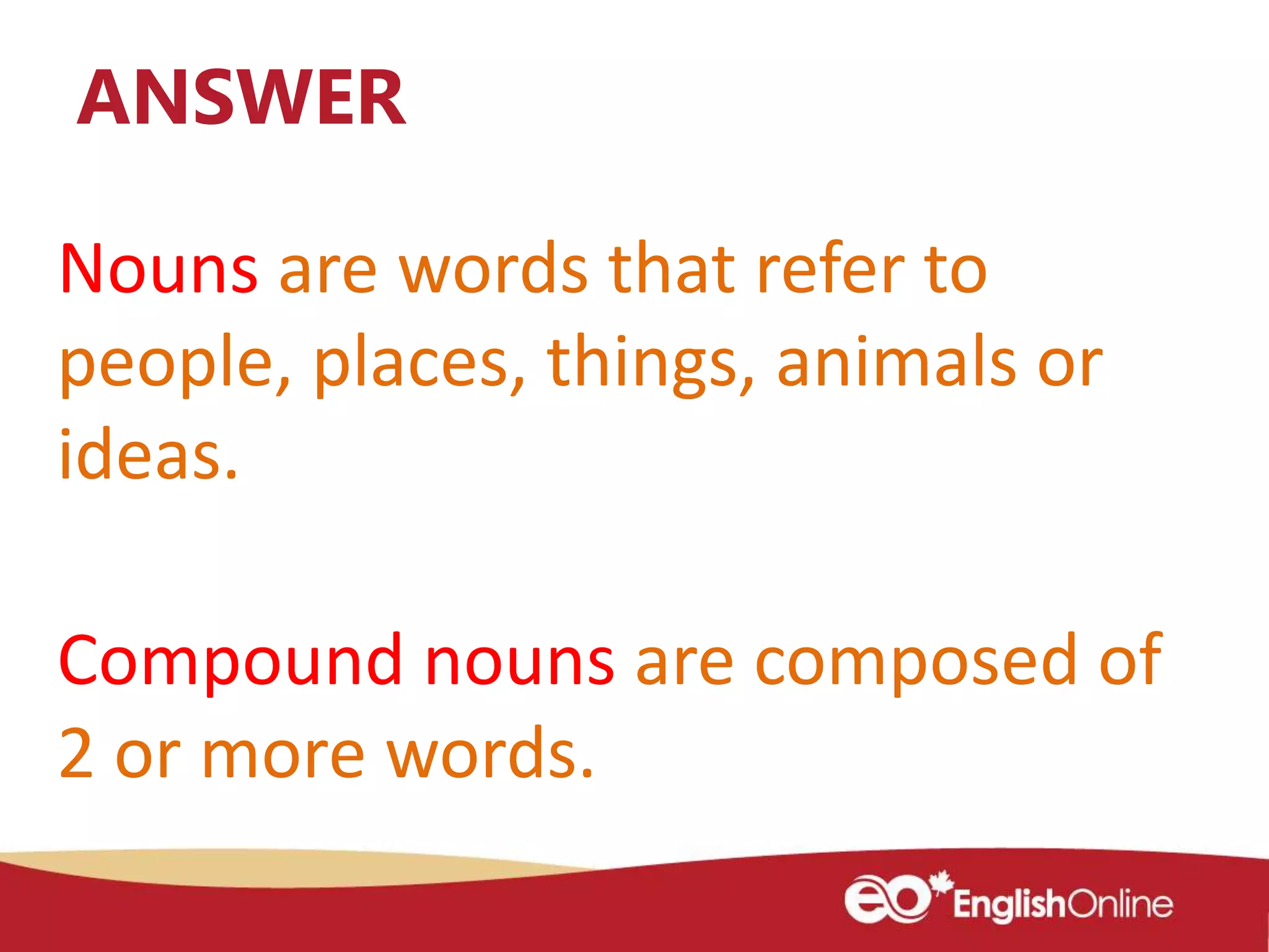 Compund nouns | PPTX
