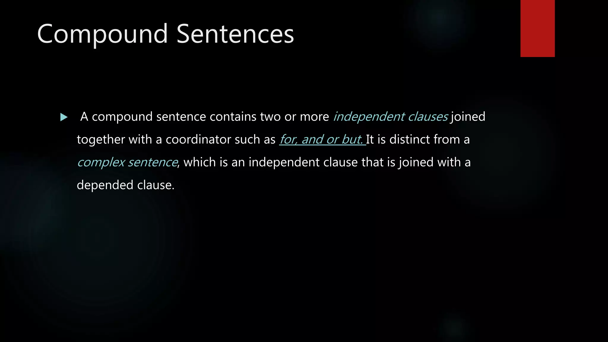 Compound sentences | PPT