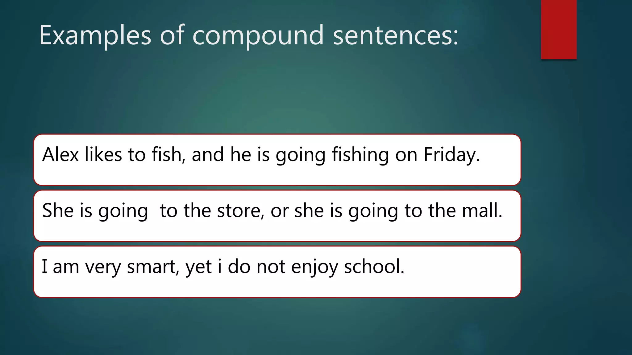 Compound sentences | PPT