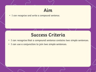 Compound Sentences Suitable for Grade 2 students | PDF