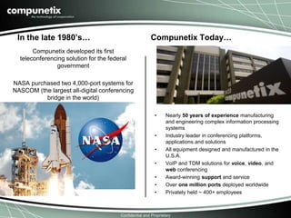 Compunetix overview 2014 | PPTX | Web Conferencing | Computer Software ...