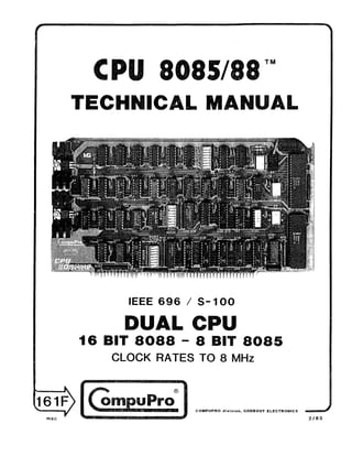 Compu pro 8085 8088 cpu | PDF