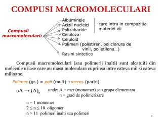 Compusi macromoleculari [repaired] | PPT