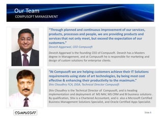 Compusoft Company Profile 2010 | PPT