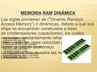 Tipos de ram, rom, tarjeta madre y perifericos de entrada y salida | PPTX