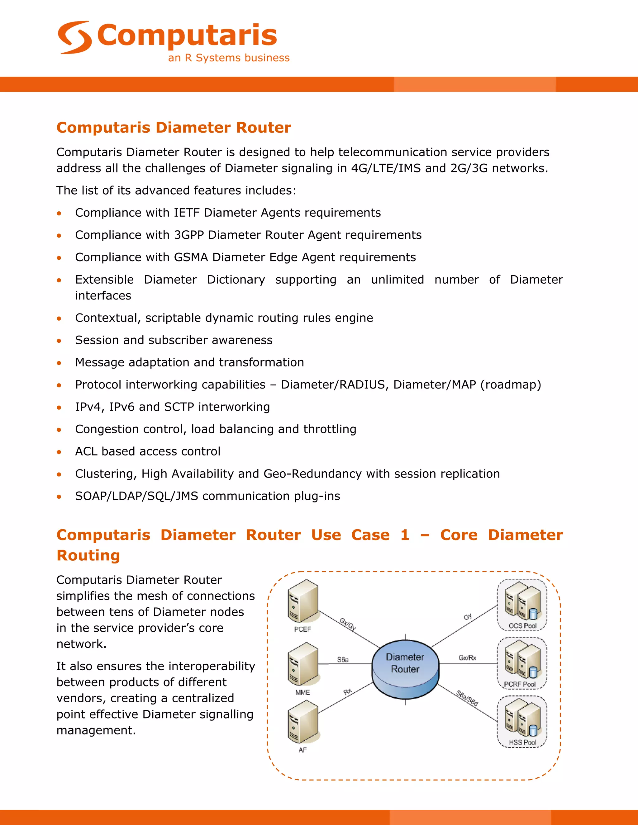 Computaris Diameter Router Pdf
