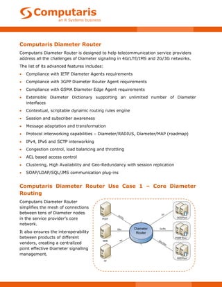 Computaris Diameter Router | PDF