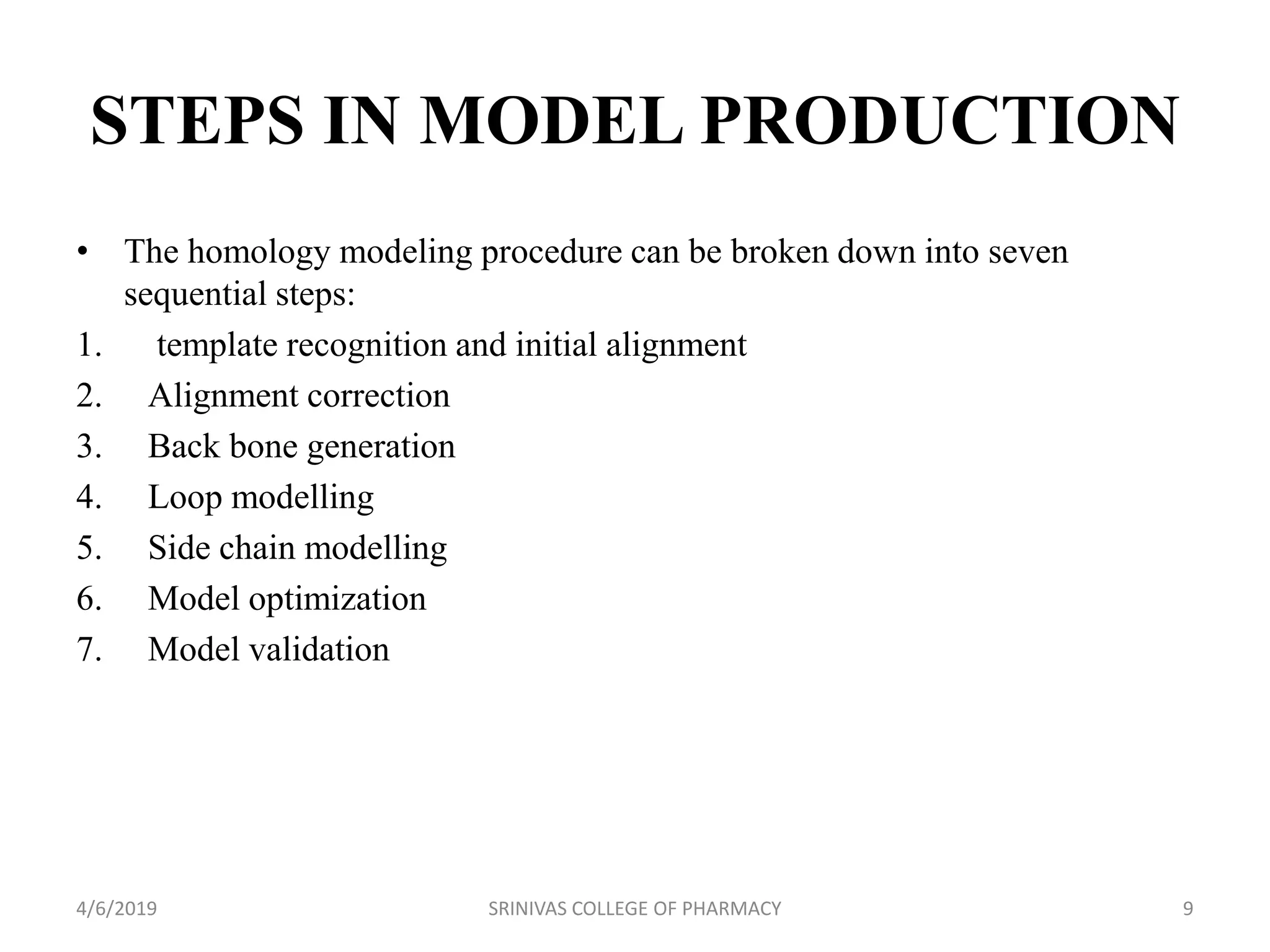 threading and homology modelling methods | PPTX