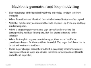 threading and homology modelling methods | PPTX