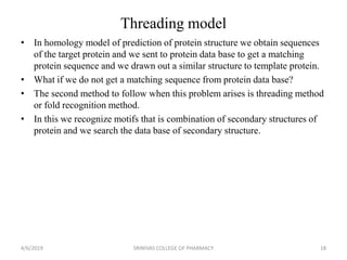 threading and homology modelling methods | PPTX