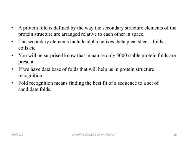 threading and homology modelling methods | PPTX | Chemistry | Science