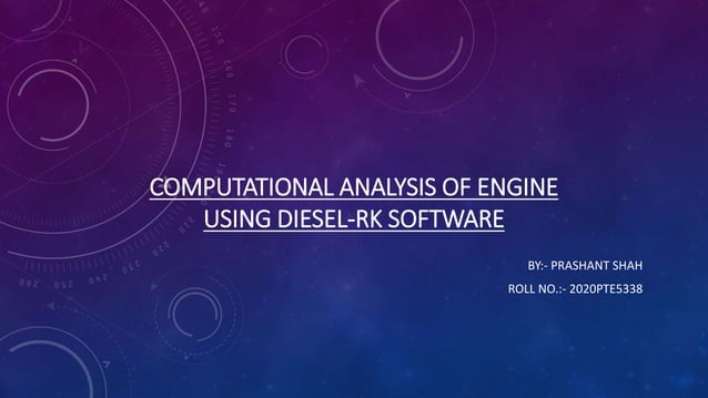 Computational analysis of engine | PPT