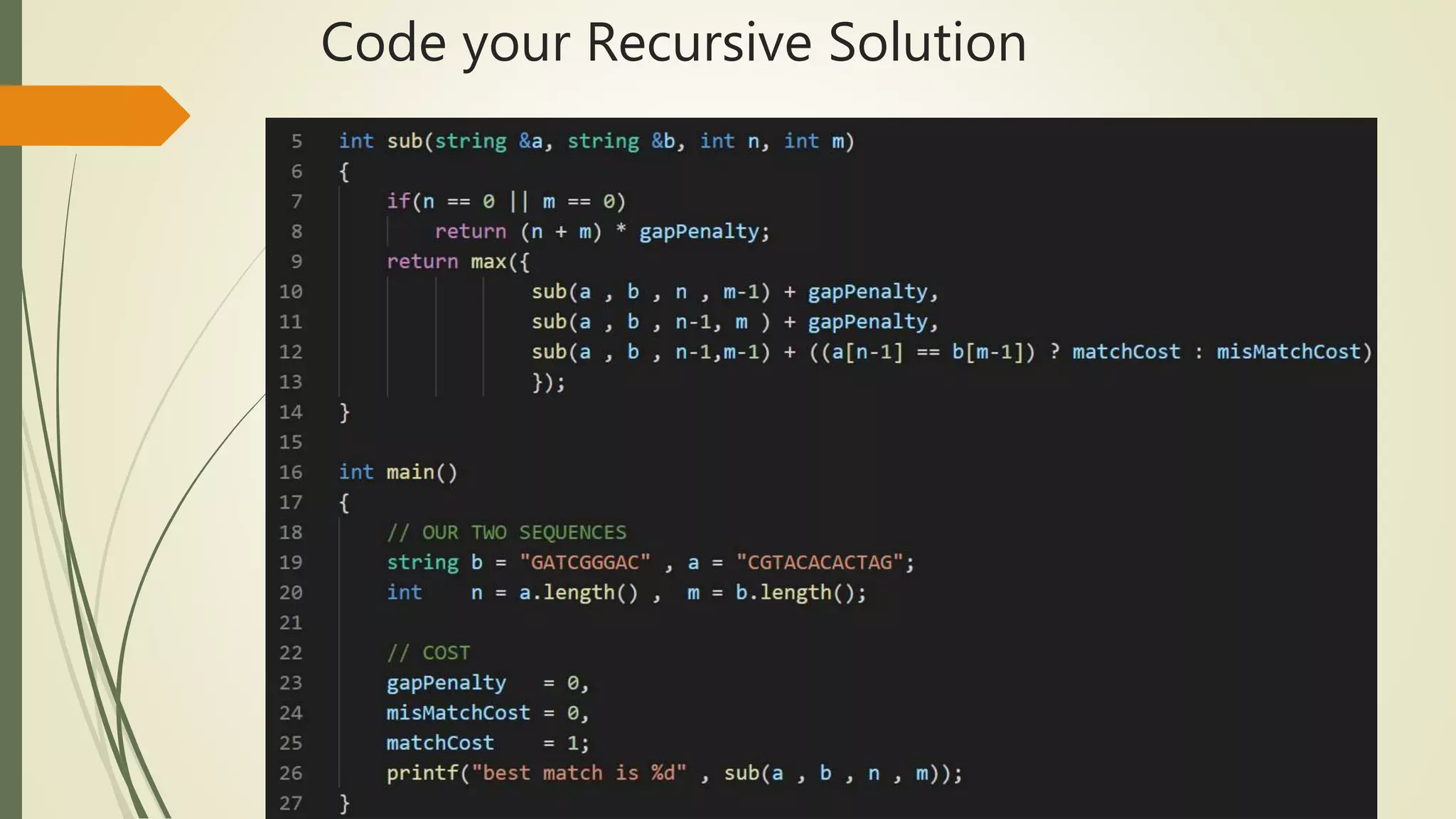 Dynamic Programming: Smith-Waterman | PPT