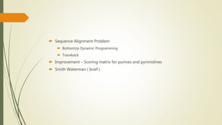 Dynamic Programming: Smith-Waterman | PPT