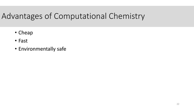 Computational Chemistry An Introduction
