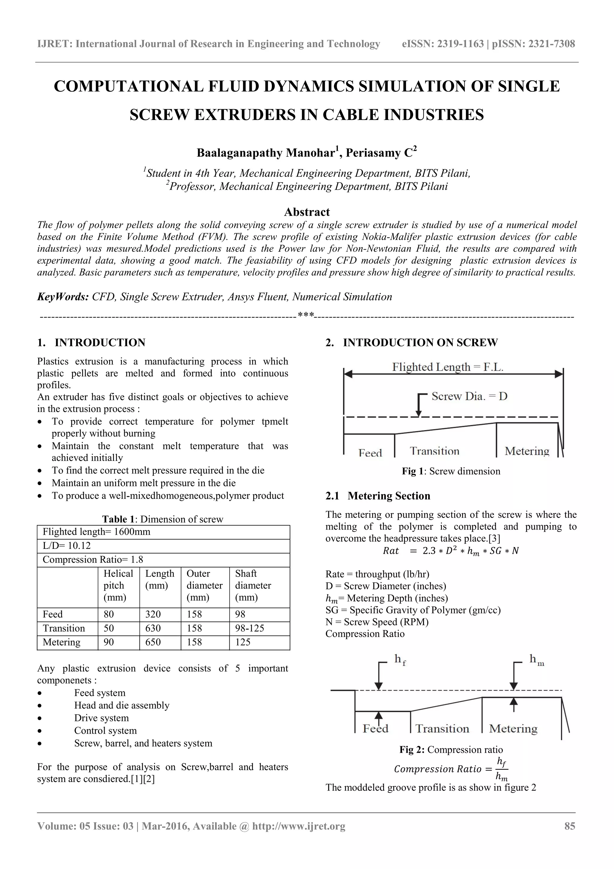 Computational fluid dynamics simulation of single screw extruders in ...