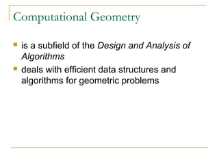 Computational geometry | PPT