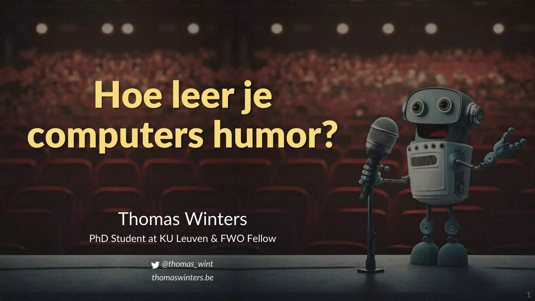 Hoe leer je computers humor? | PPT