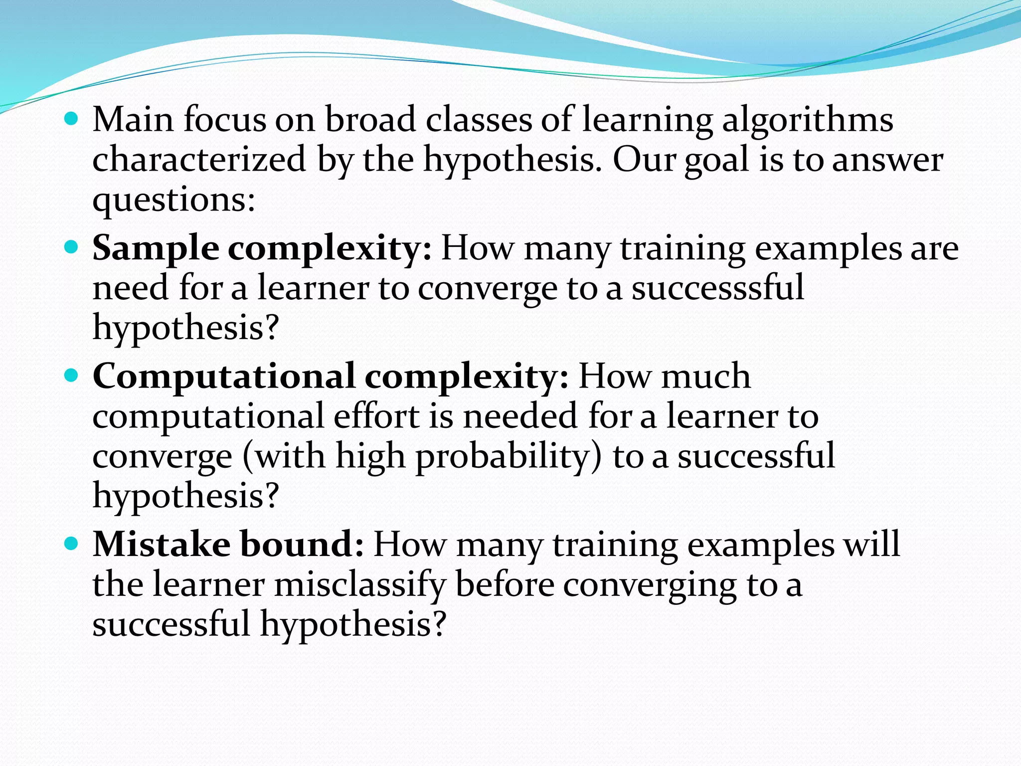 Computational learning theory | PPT Computational learning theory | PPT