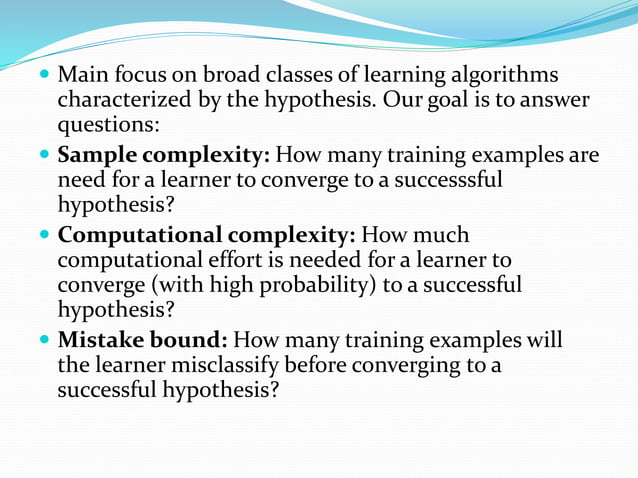 Computational learning theory | PPTX | Computing | Technology & Computing