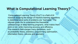 Computational Learning Theory ppt.pptxhhhh | PPTX