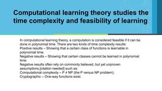Computational Learning Theory ppt.pptxhhhh | PPTX