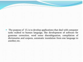 Computational linguistics | PPT